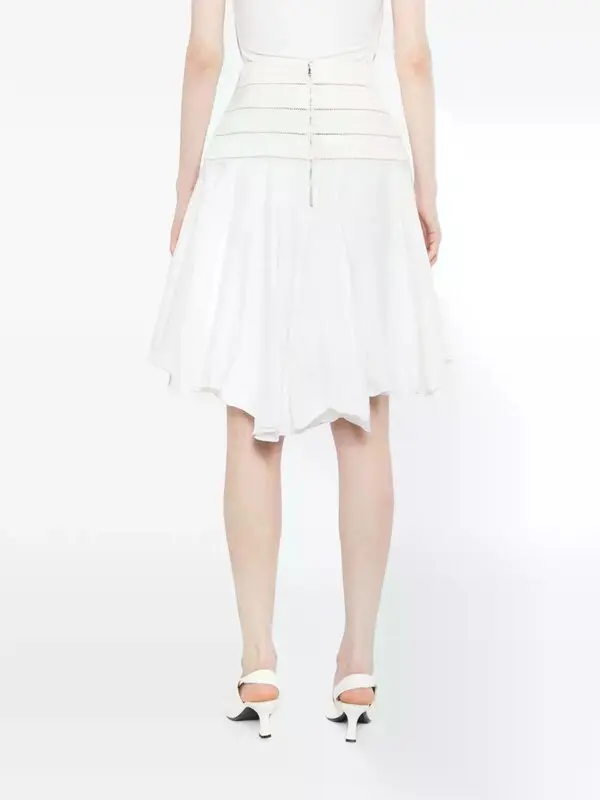 Antonio Berardi Off-white Lace-up Flared Skirt