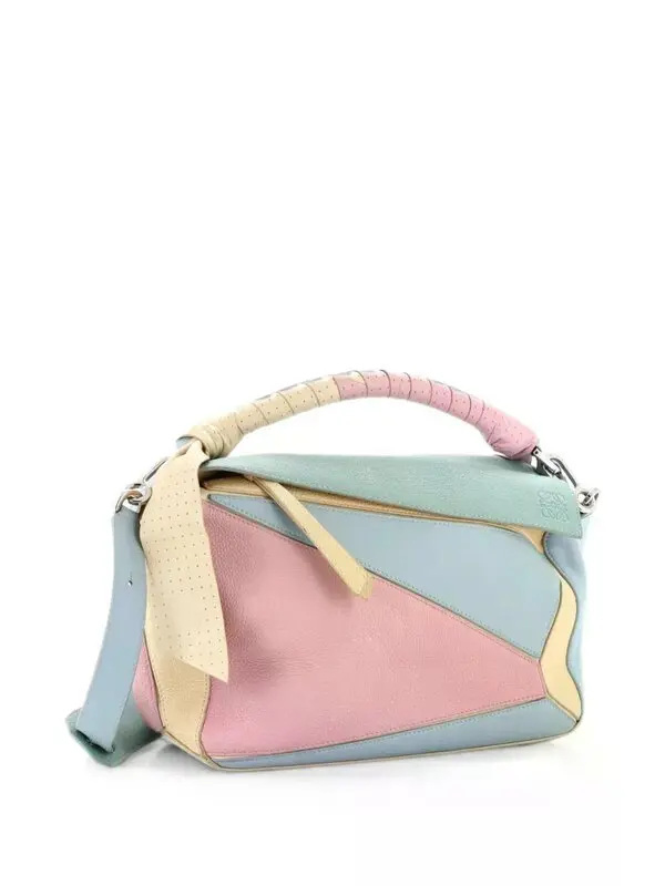 Loewe Wrap Puzzle Bag Leather Medium Shoulder Bag