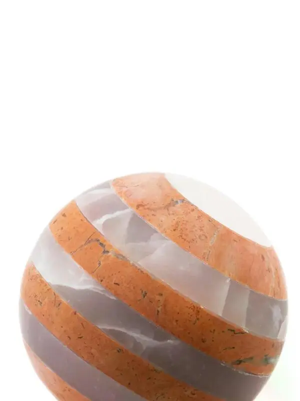 EDITIONS MILANO Alice Striped Marble Paperweight - Orange