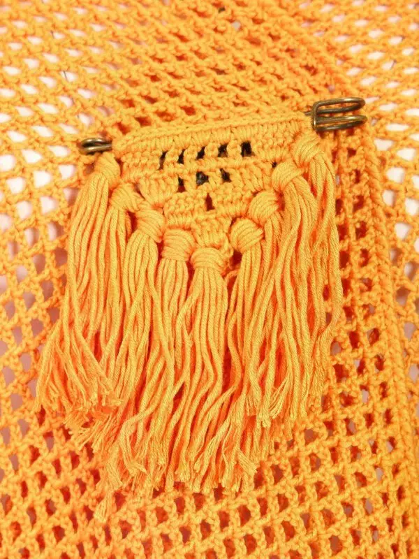 CHIARA IS Fringe-trimmed Open-knit Scarf
