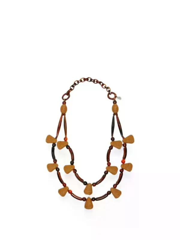 Max Mara Beaded Double-strand Necklace