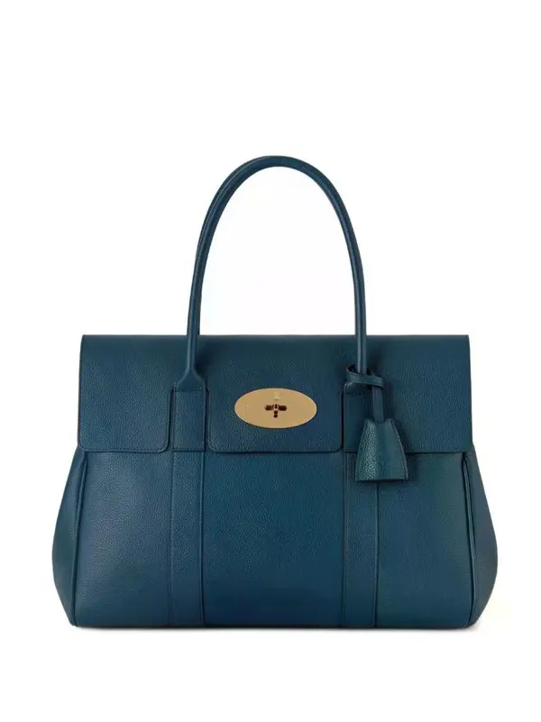 Mulberry Bayswater Grained Leather Tote Bag - Blue