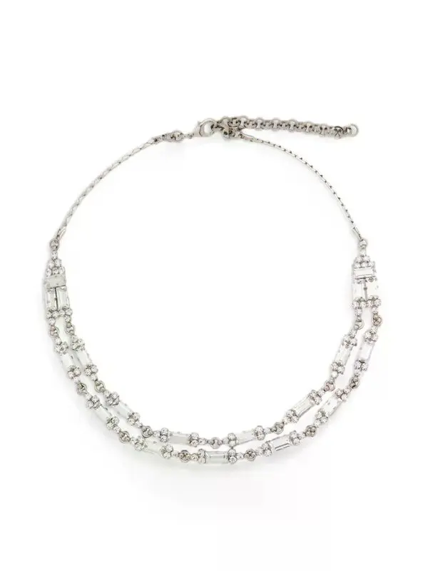 Alessandra Rich Crystal-embellished Layered Necklace
