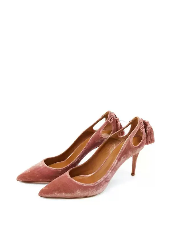AQUAZZURA Velvet Tassel Pumps