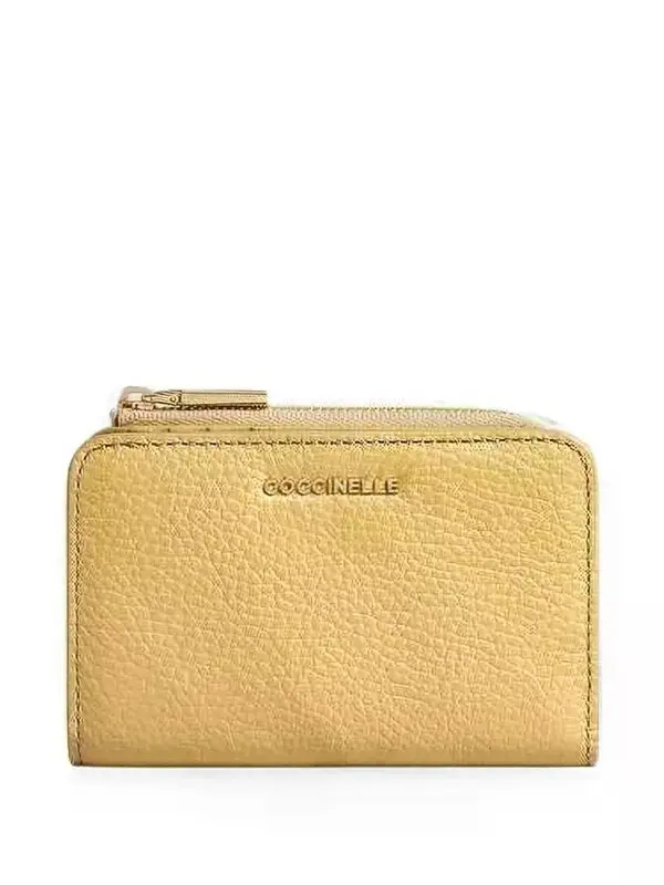 COCCINELLE Small Metallic Wallet - Yellow