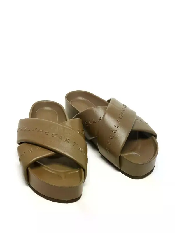Stella McCartney Logo Platform Sandals - Green