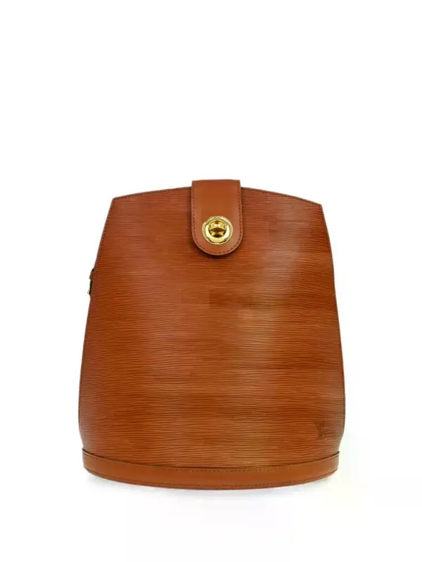 LOUIS VUITTON 1996 Cluny Epi Bucket Bag - Brown