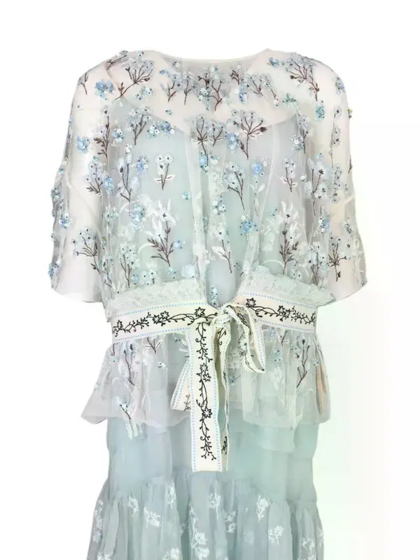 Biyan Gilga Embroidered Tulle Dress