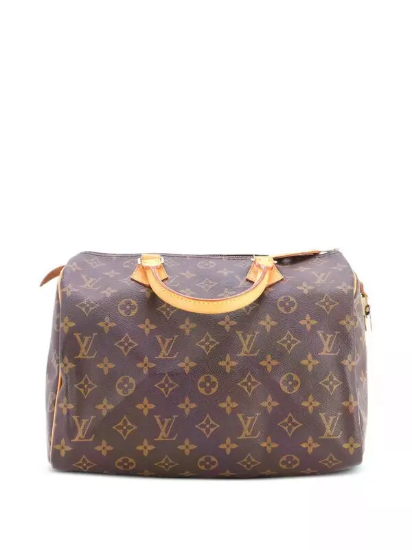 LOUIS VUITTON Speedy Handbag Monogram Canvas 30 Satchel - Brown