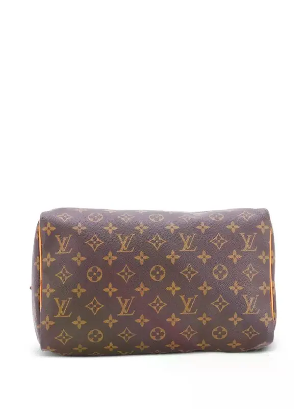 LOUIS VUITTON Speedy Handbag Monogram Canvas 30 Satchel - Brown