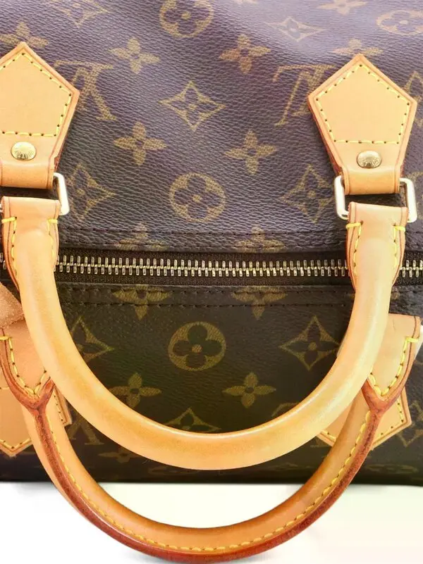 LOUIS VUITTON Speedy Handbag Monogram Canvas 30 Satchel - Brown