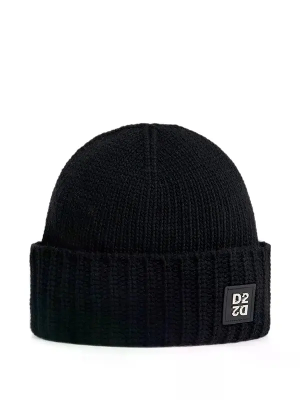 Dsquared2 Ribbed Wool-cashmere Beanie