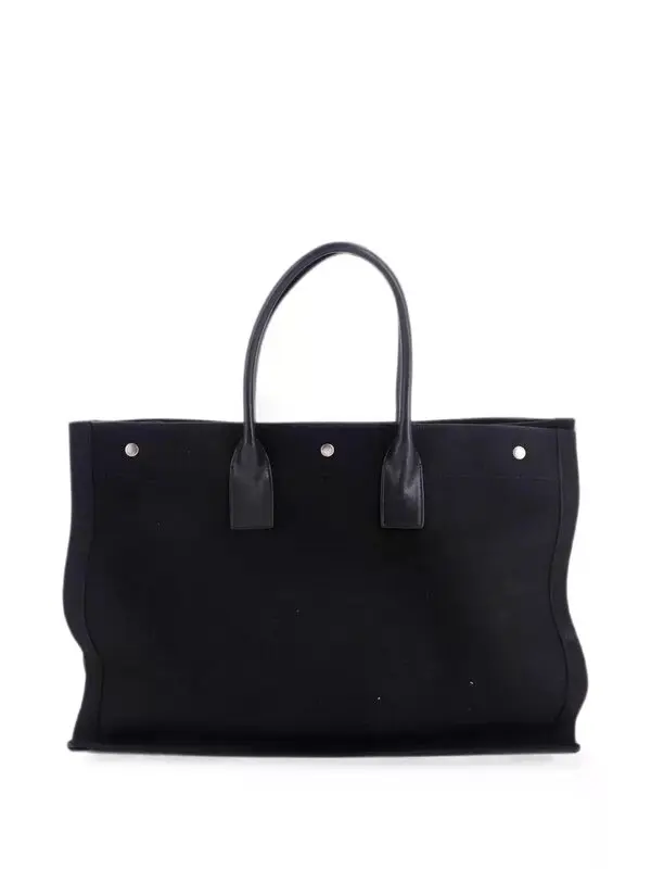 Saint Laurent Rive Gauche Shopper Canvas Large Tote Bag