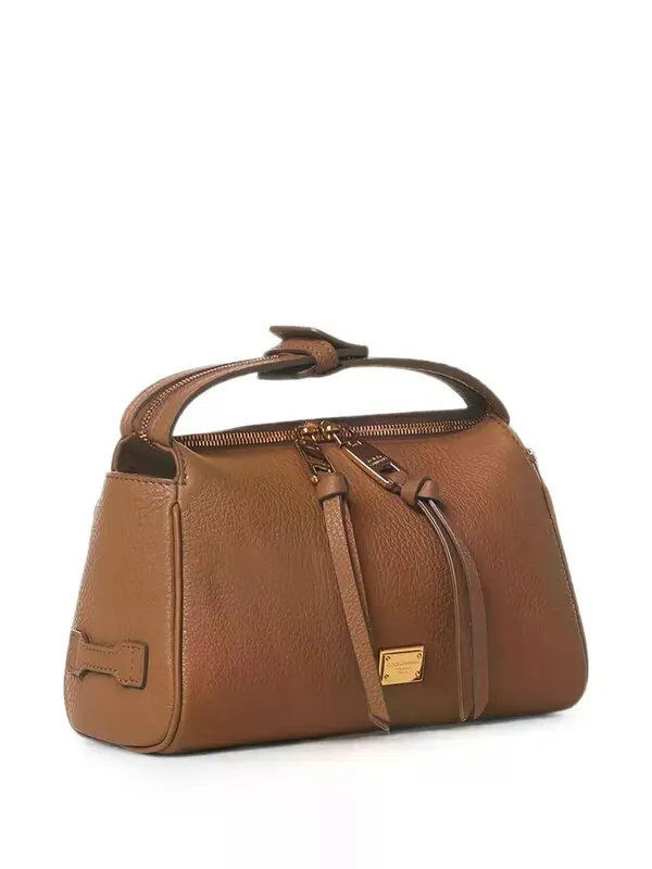 Dolce & Gabbana Vittoria Logo-plaque Leather Tote Bag