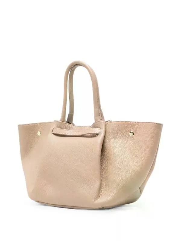 ADRIANNA FERETTI Twist-lock Pebbled Tote Bag