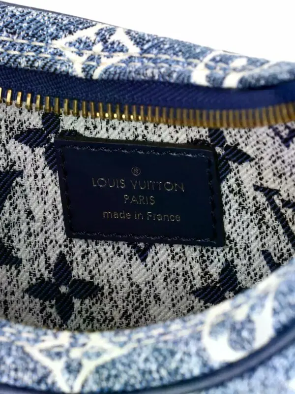 LOUIS VUITTON Loop Handbag Monogram Jacquard Denim Hobo Bag