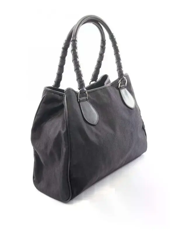 Dior Diorissimo Trotter Canvas Handbag - Black