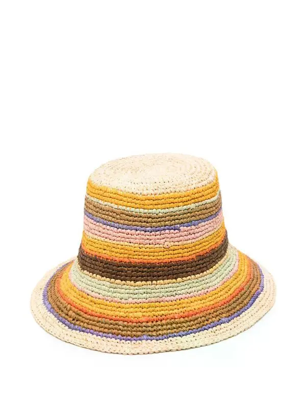 Zimmermann Striped Bucket Hat - Neutrals