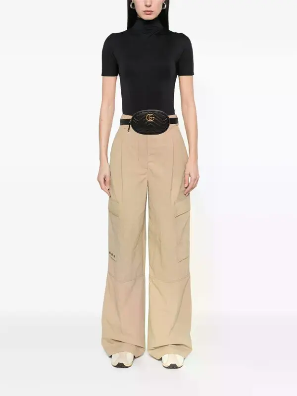 Gucci Gg Marmont Matelassé Leather Belt Bag - Black