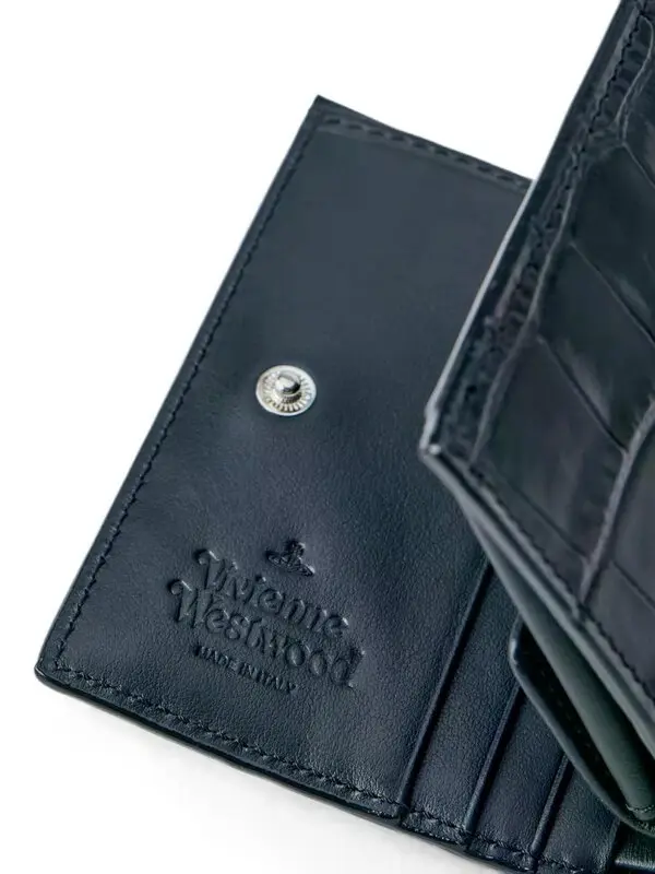 VIVIENNE WESTWOOD Croc-embossed Orb Bifold Wallet