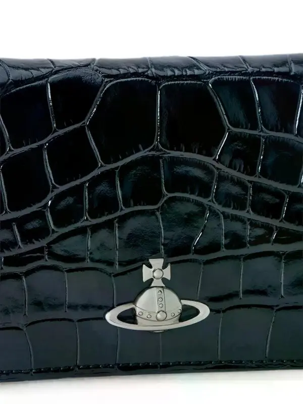 VIVIENNE WESTWOOD Croc-embossed Orb Bifold Wallet