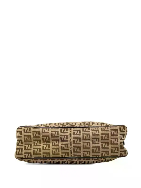 Fendi 2000-2010 Zucchino Canvas Flap Pochette Shoulder Bag