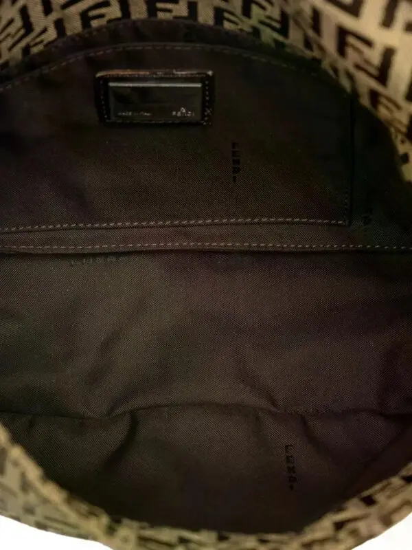 Fendi 2000-2010 Zucchino Canvas Flap Pochette Shoulder Bag