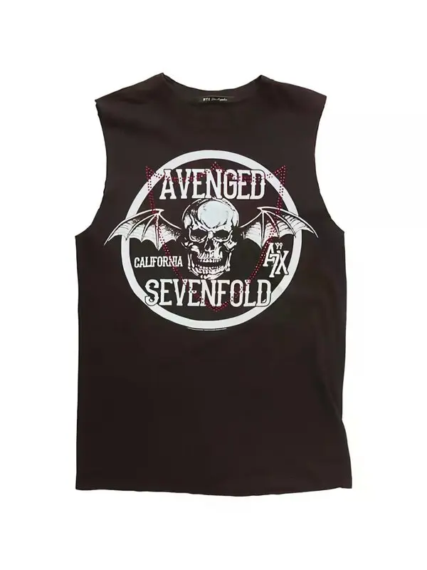 HTC LOS ANGELES Studded Graphic-print T-shirt