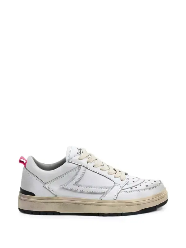 HTC LOS ANGELES Starlight Low Shield Star-perforated Sneakers