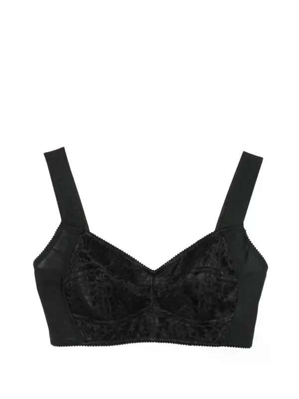 Dolce & Gabbana Lace-panelled Cropped Top