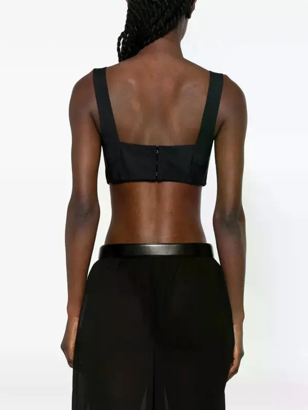 Dolce & Gabbana Lace-panelled Cropped Top