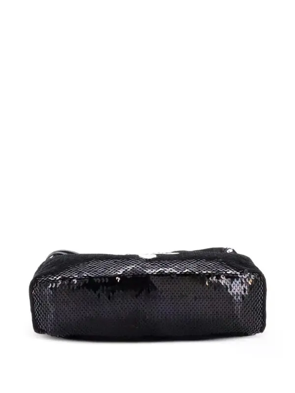 Prada Re-edition 2000 Sequined Mini Hobo Bag - Black