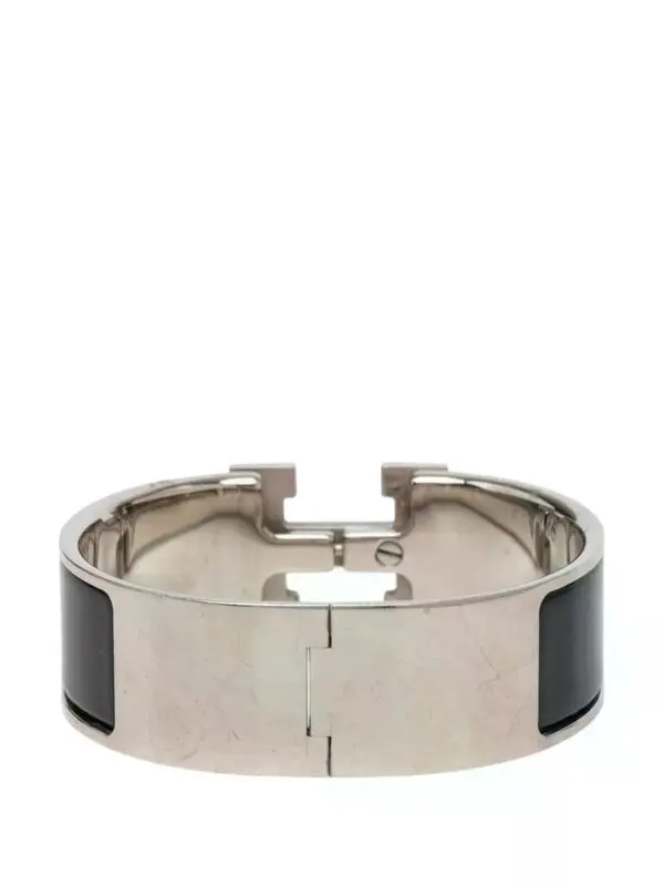 Hermès Enamel And Palladium Plated Metal Clic Clac H Bracelet Pm