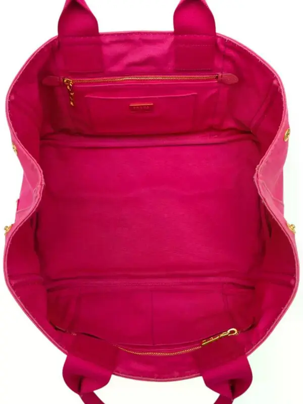 Prada 2010-2026 Canvas Canapa Logo Satchel
