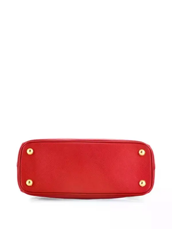 Prada Double Zip Lux Saffiano Leather Small Tote Bag