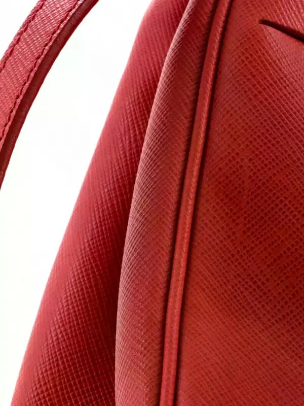 Prada Double Zip Lux Saffiano Leather Small Tote Bag