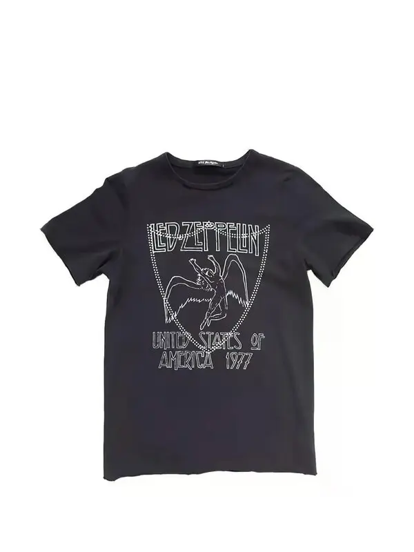HTC LOS ANGELES Led Zeppelin Studded Graphic-print T-shirt - Black