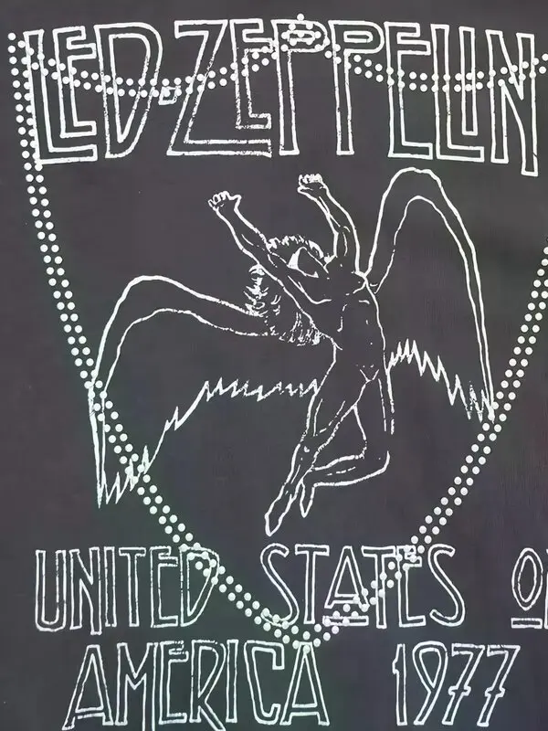 HTC LOS ANGELES Led Zeppelin Studded Graphic-print T-shirt
