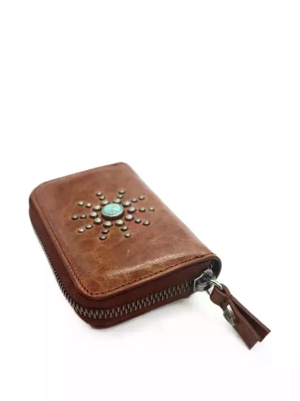 HTC LOS ANGELES Stud-embellished Zip-around Wallet