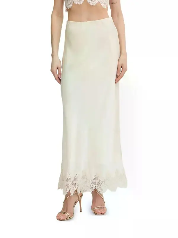 Bardot Elisan Lace-trim Maxi Skirt - White