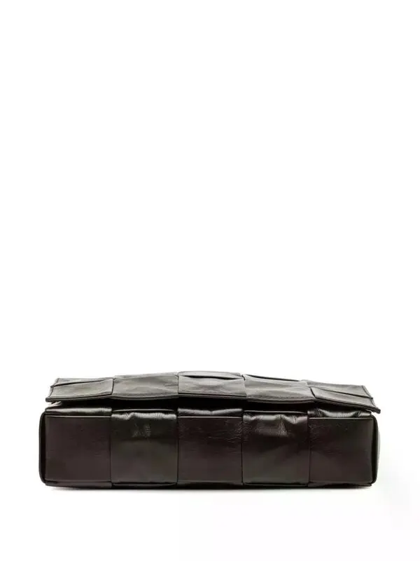 Bottega Veneta Paper Calfskin Intrecciato Cassette Crossbody Bag - Brown