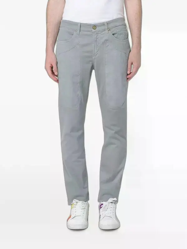 JECKERSON Slim-fit Trousers With Logo Patch