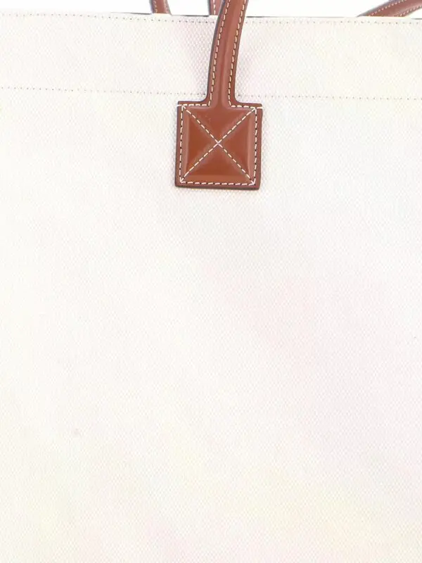 Burberry Freya Shopping Canvas With Leather Medium Tote Bag