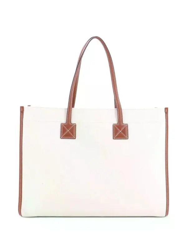 Burberry Freya Shopping Canvas And Leather Tote Bag - Brown