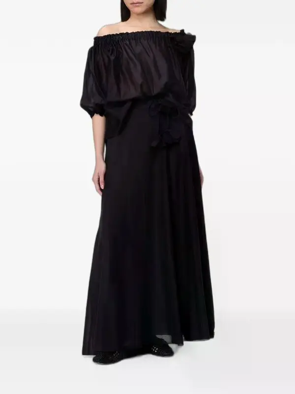 HANITA Off-shoulder Floral-detail Blouse