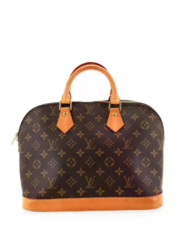 LOUIS VUITTON Alma Monogram Canvas Pm Satchel - Brown