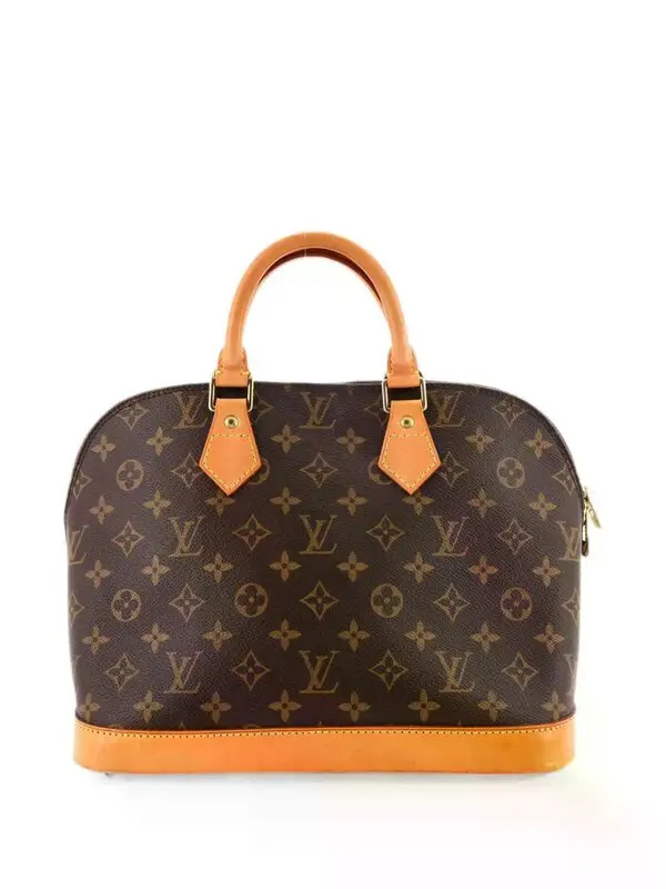 LOUIS VUITTON Alma Monogram Canvas Pm Satchel - Brown