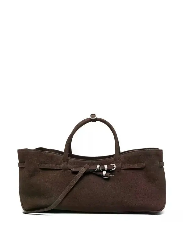 MARGESHERWOOD Belted Suede Tote Bag - Brown