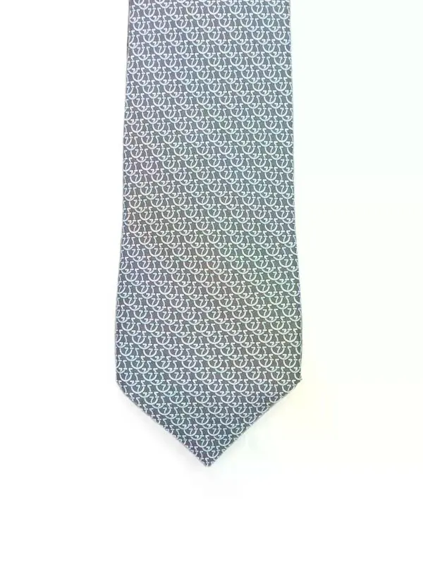 FERRAGAMO Gancini-print Pointed Tie