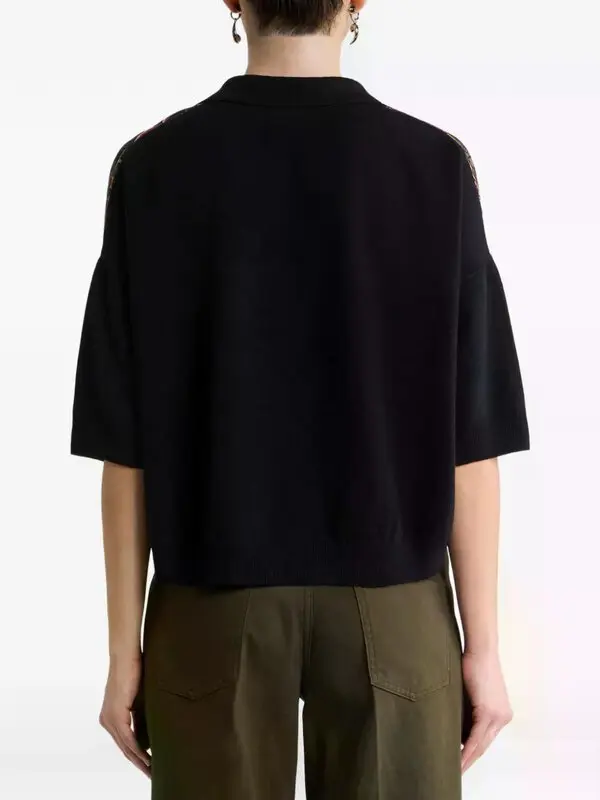 Etro Wool-blend Sweater With Placed Animal And Paisley-print